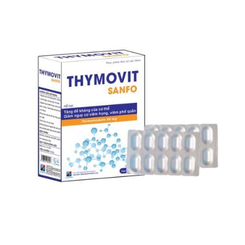 Hỗ trợ tăng cường sức đề kháng Thymovit Sanfo hộp 3 vỉ x 10 viên