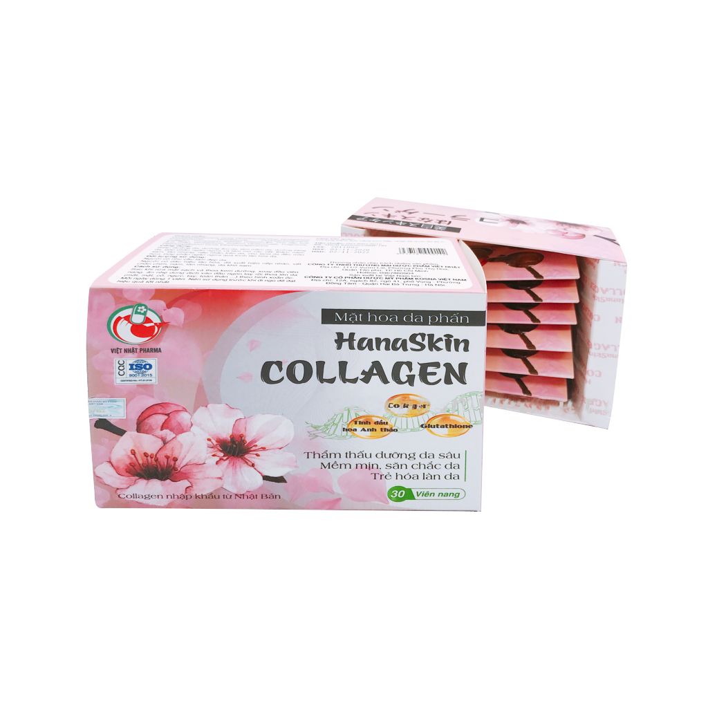 Serum dưỡng da HanaSkin Collagen hộp 6 vỉ x 5 viên nang mềm