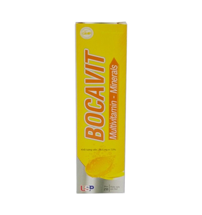 Viên sủi bổ sung vitamin tổng hợp BOCAVIT hộp 1 tuýp 20 viên
