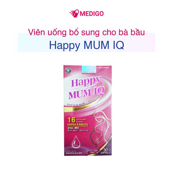 Viên uống bổ sung cho bà bầu Happy MUM IQ 16 Vitamins and Minerals hộp ...