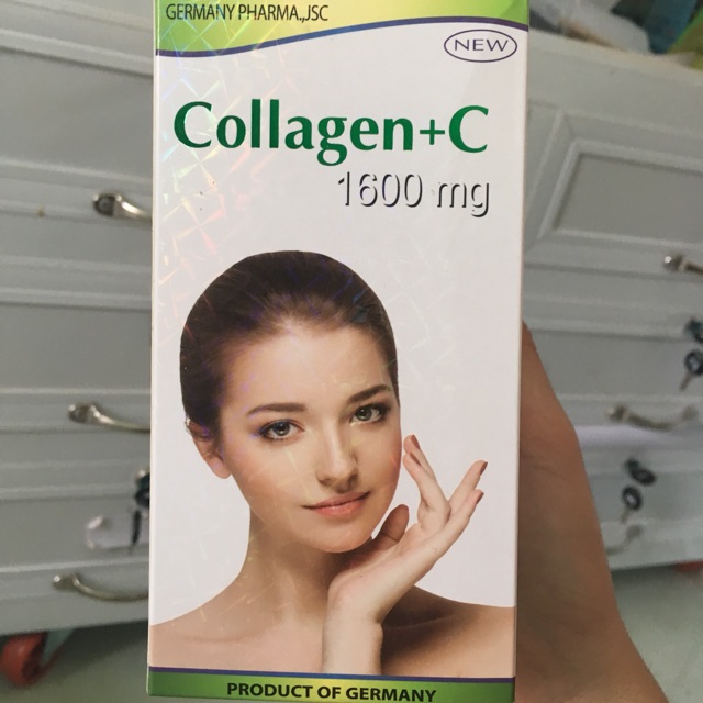Viên uống chống lão hoá da Collagen + C 1600mg (MediUSA) hộp 1 lọ 60 viên
