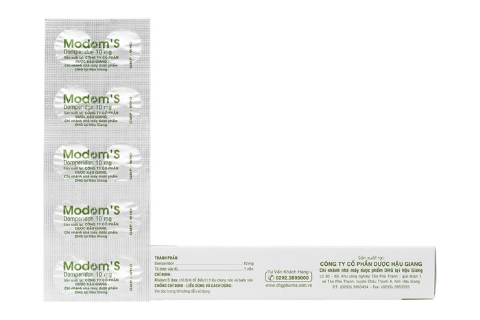 Thuốc trị nôn, buồn nôn Modom'S 10mg hộp 100 viên | Medigo