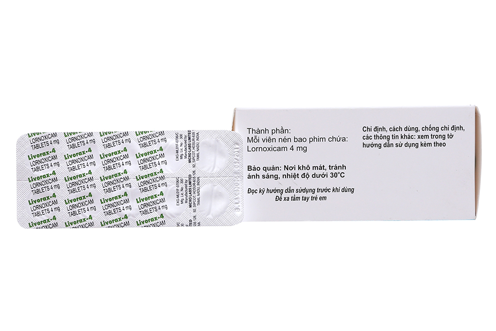 Thuốc giảm đau, kháng viêm Livorax - 4 hộp 100 viên | Medigo