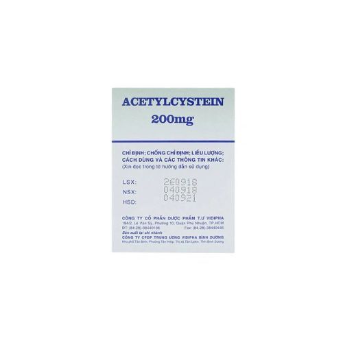 Thuốc tiêu nhầy trong bệnh viêm phế quản, bệnh nhầy nhớt Acetylcystein ...