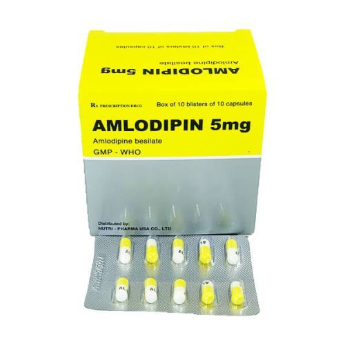 Thuốc huyết áp Amlodipin 5mg (Vidipha) hộp 100 viên
