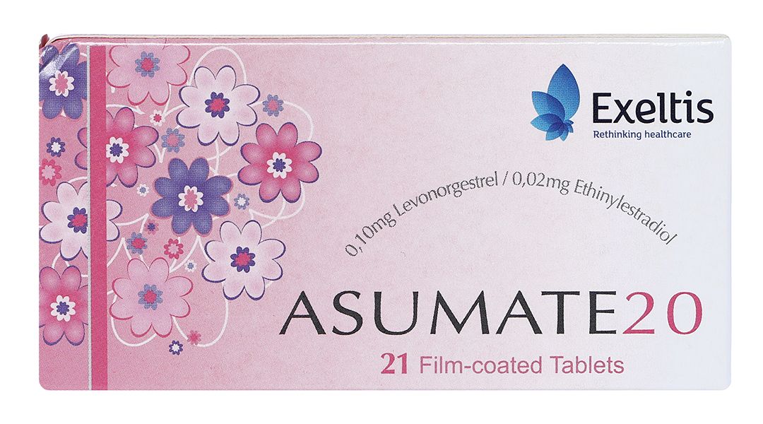 Thuốc tránh thai hằng ngày ASUMATE 20 hộp 1 vỉ x 21 viên nén bao phim | Medigo