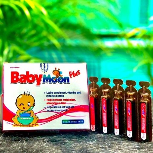Hỗ trợ ăn ngon, nâng cao đề kháng Baby Moon Plus hộp 4 vỉ x 5 ống x 10ml | Medigo