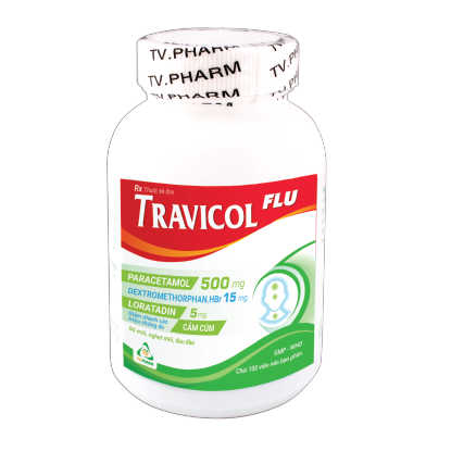 Thuốc trị cảm cúm Travicol Flu lọ 100 viên | Medigo