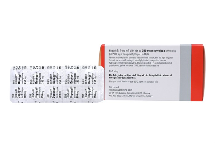 Thuốc trị cao huyết áp Dopegyt 250mg hộp 100 viên | Medigo