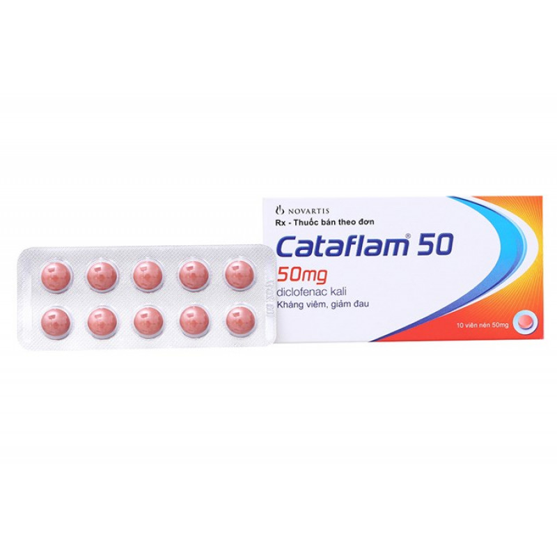 Thuốc giảm đau, kháng viêm Cataflam 50mg hộp 10 viên