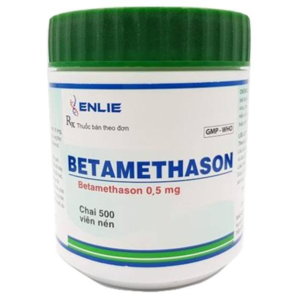 Thuốc chống viêm, dị ứng Betamethason 0,5mg ENLIE chai 500 viên nén ...