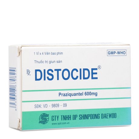 Thuốc trị sán Distocide 600mg hộp 4 viên