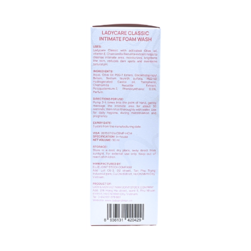 Bọt vệ sinh Ladycare Classic hộp 1 chai 90ml