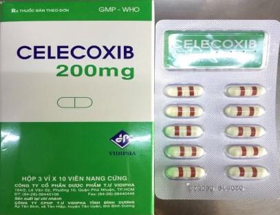 Thuốc giảm đau, kháng viêm Celecoxib 200mg (VIDIPHA) hộp 30 viên