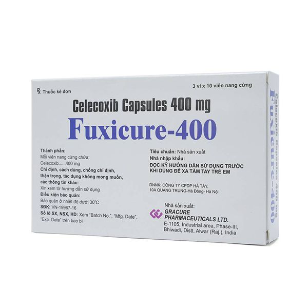 Thuốc giảm đau, kháng viêm Fuxicure 400 hộp 30 viên | Medigo