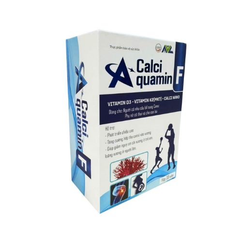 Bổ sung Calci, Vitamin D cho cơ thể Calci Aquamin F AVC hộp 30 viên
