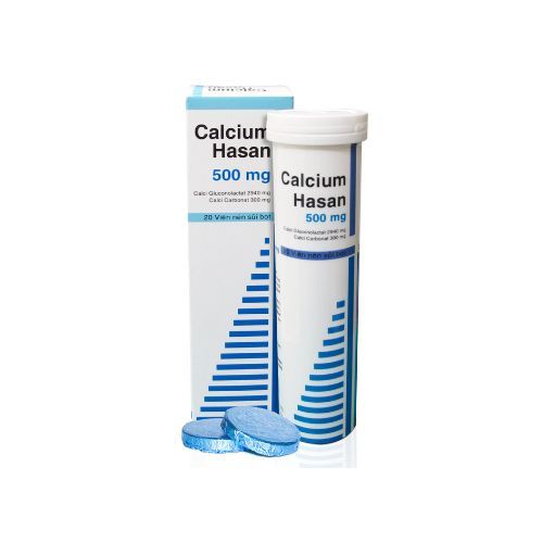 Viên sủi bổ sung canxi Calcium Hasan 500mg hộp 20 viên