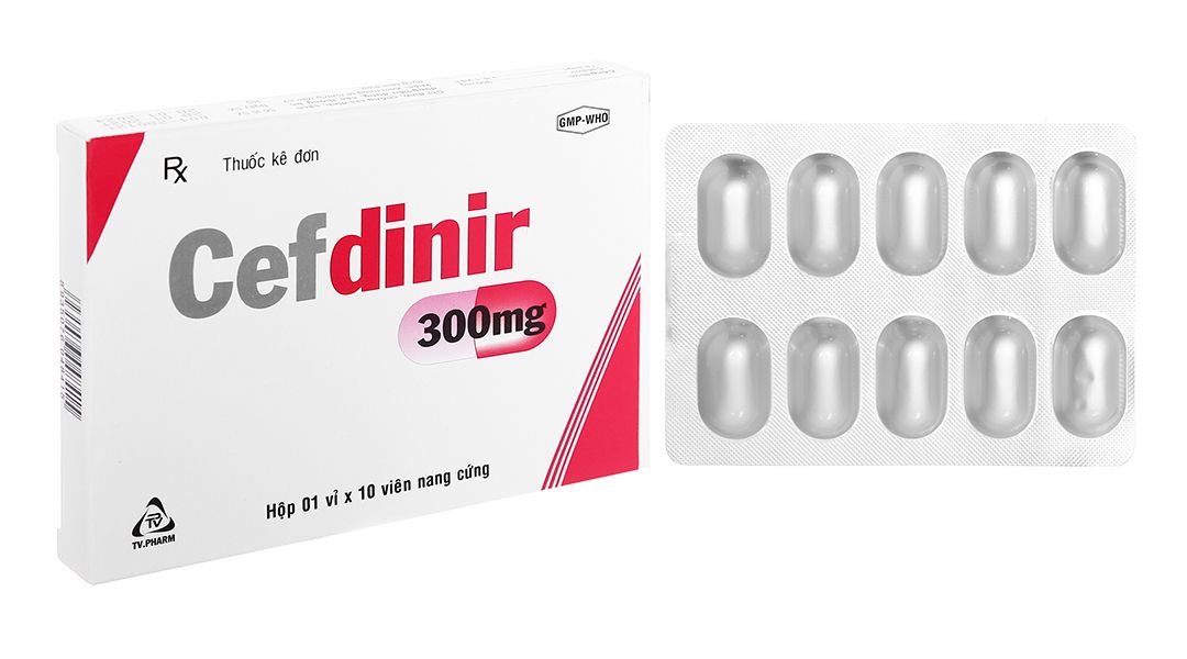 Thuốc kháng sinh Cefdinir 300mg (TV.Pharm) hộp 1 vỉ x 10 viên nang cứng ...