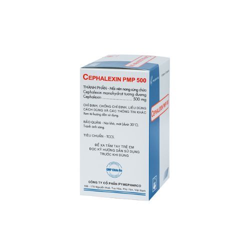 Thuốc kháng sinh Cephalexin PMP 500 hộp 100 viên