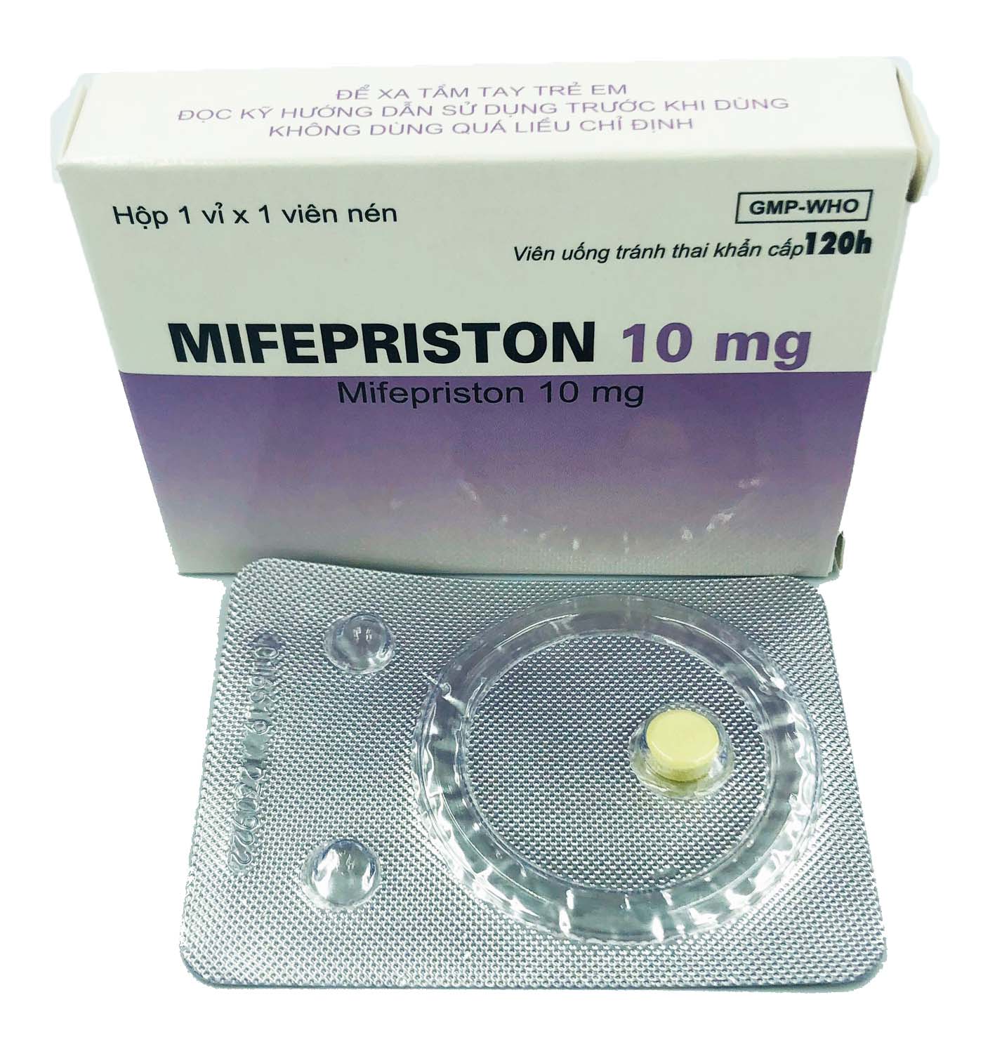 Thuốc tránh thai khẩn cấp Mifepriston 10mg hộp 1 viên | Medigo
