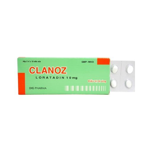 Thuốc chống dị ứng Clanoz 10mg hộp 20 viên