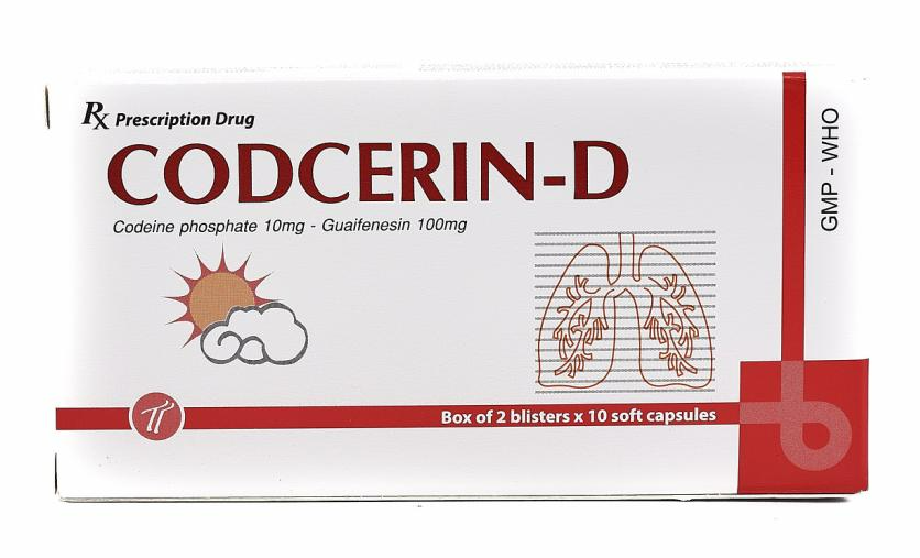 Thuốc trị ho CODCERIN D hộp 2 vỉ x 10 viên nang mềm | Medigo