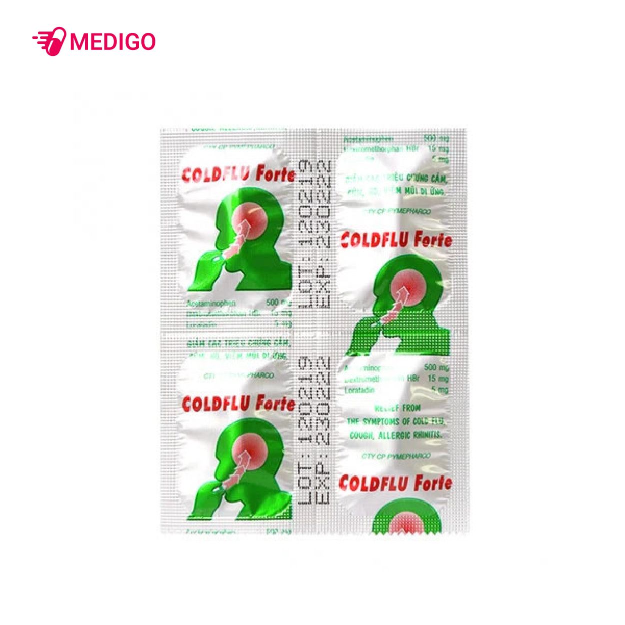 Thuốc trị cảm cúm, giảm đau, hạ sốt ColdFlu Forte hộp 100 viên