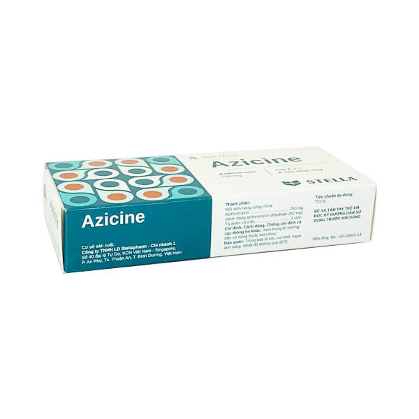 Thuốc kháng sinh Azicine 250mg STELLA hộp 6 viên | Medigo