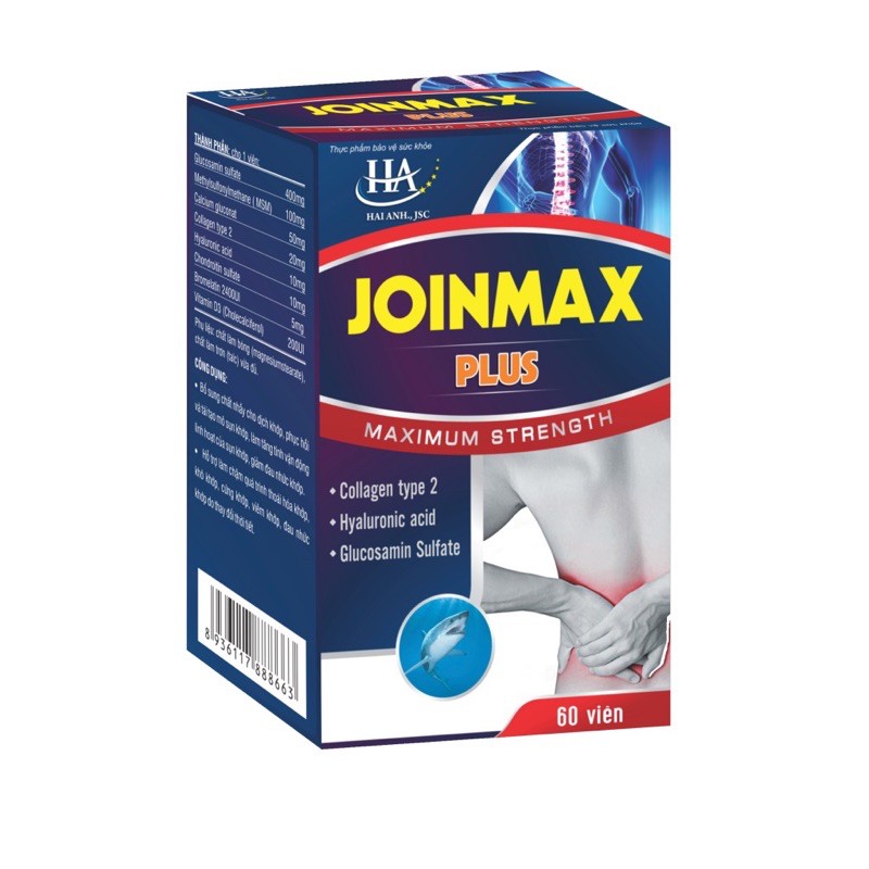 Viên uống bổ xương khớp Joinmax Plus hộp 1 lọ 60 viên