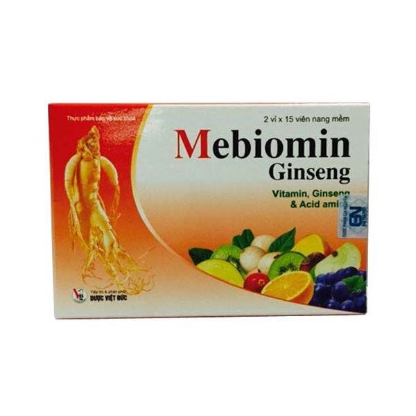 Bổ sung vitamin, acid amin và chiết xuất nhân sâm Mebiomin Ginseng hộp ...
