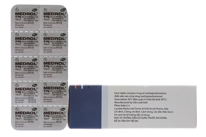 Thuốc kháng viêm Medrol 4mg hộp 30 viên | Medigo