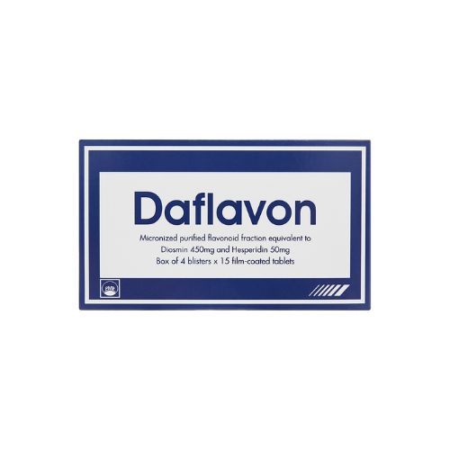 Thuốc trị trĩ, suy giãn tĩnh mạch Daflavon hộp 60 viên