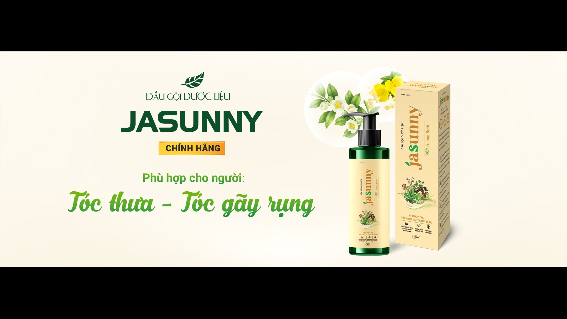 Dầu gội dược liệu Jasunny (hương bưởi) hộp 1 chai 200ml