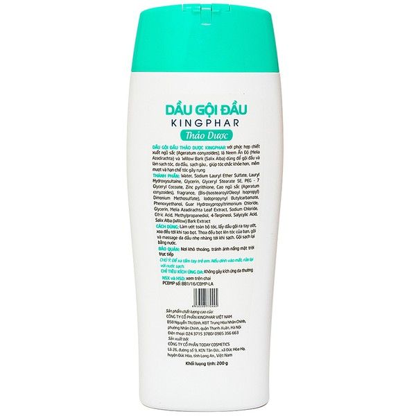 Dầu Gội Kingphar Thảo Dược chai 200g