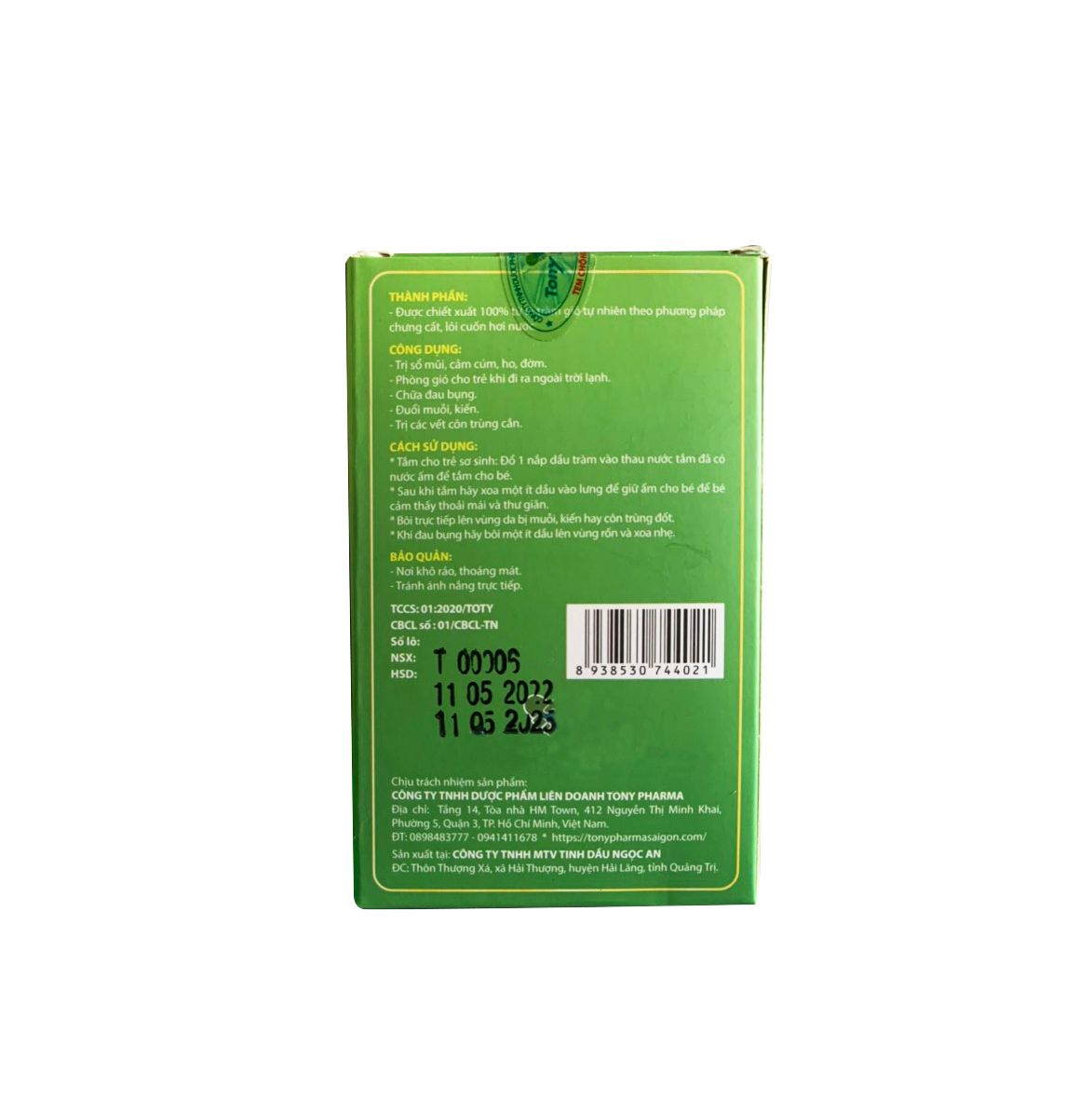 Dầu Tràm Cao Cấp Tony hộp 1 chai 30ml