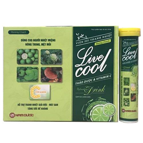 Viên sủi thanh nhiệt Livecool (Hương Chanh) tuýp 16 viên