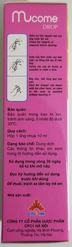 Dung dịch nhỏ mũi Mucome Drop hộp 1 ống 10ml | Medigo