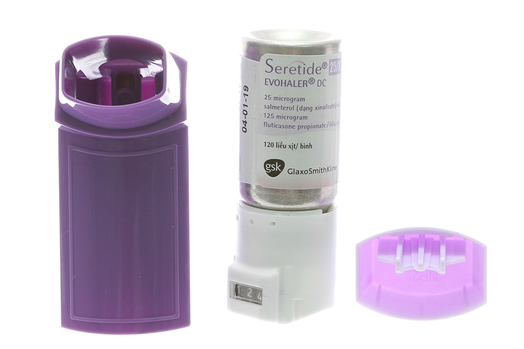 Thuốc khí dung trị hen suyễn Seretide Evohaler DC 25/125 hộp 120 liều ...