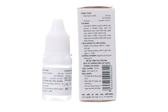 Thuốc kháng sinh nhỏ mắt Neocin chai 5ml
