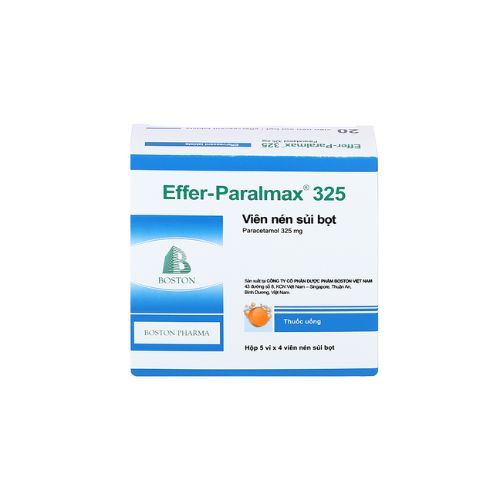 Thuốc giảm đau, hạ sốt Effer Paralmax 325 hộp 5 vỉ x 4 viên | Medigo