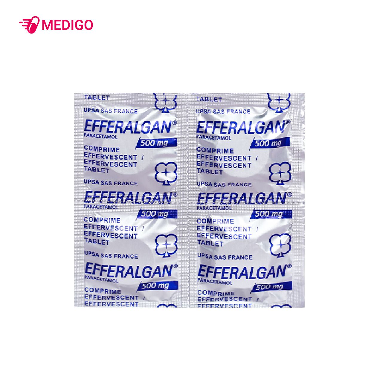 Viên sủi giảm đau, hạ sốt Efferalgan 500mg hộp 4 vỉ x 4 viên | Medigo