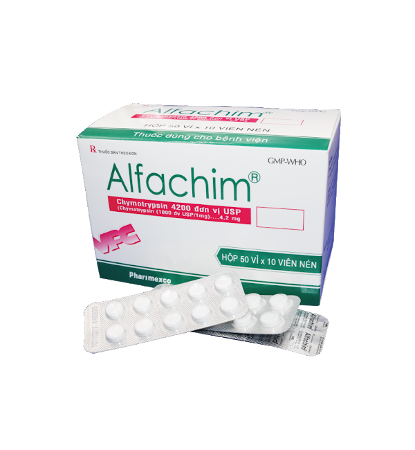 Thuốc chống phù nề, kháng viêm Alfachim 4,2 mg hộp 500 viên | Medigo