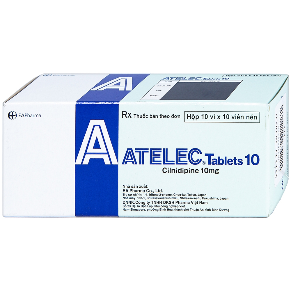 Thuốc tim mạch Atelec Tablets 10mg hộp 100 viên