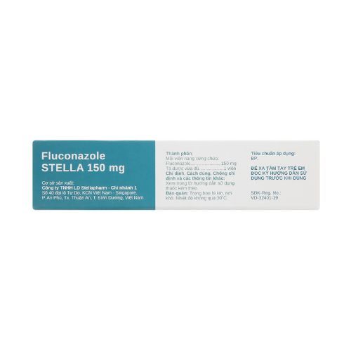 Thuốc trị nấm Fluconazole Stella 150mg hộp 1 viên