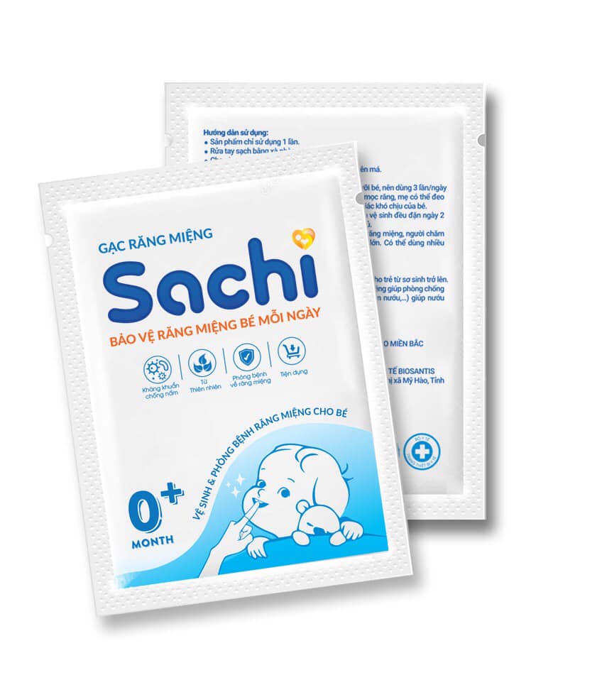 Gạc răng miệng Sachi 0+ hộp 30 gói | Medigo