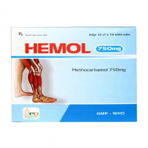 Thuốc giảm các cơn đau Hemol 750mg hộp 10 vỉ x 10 viên