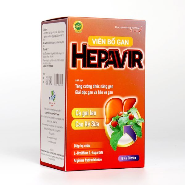 Viên bổ gan HEPAVIR (Tất Thành Pharma) hộp 6 vỉ x 10 viên nang mềm