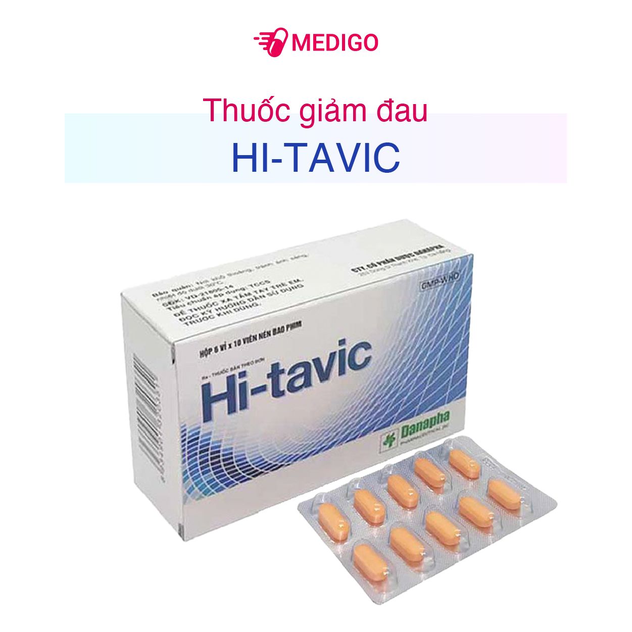 Thuốc giảm đau Hi-tavic hộp 6 vỉ x 10 viên | Medigo