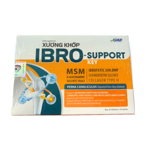 Viên uống bổ xương khớp IBRO-Support Key Bảo Bình hộp 3 vỉ x 10 viên