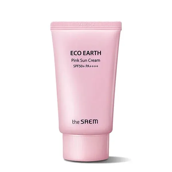 Kem chống nắng, nâng tone da sáng hồng The SAEM Eco Earth Pink Sun Cream SPF50+ PA++++ tuýp 50ml ...